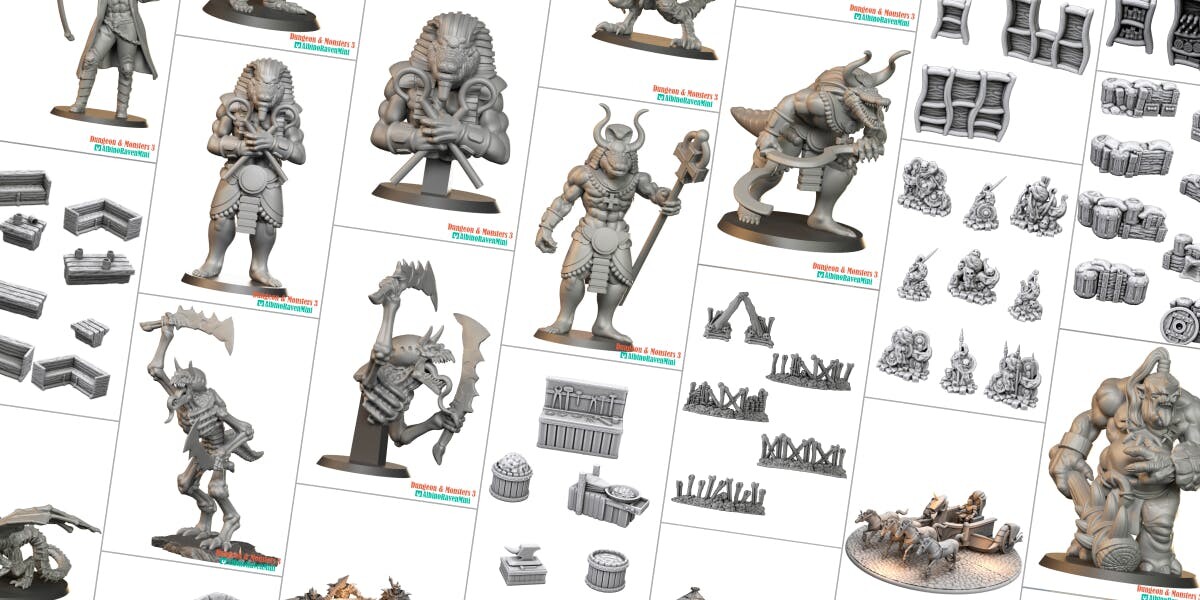 Dungeon & Monsters 3 - 3D Printable Tabletop Bundle | XXLGamer.it